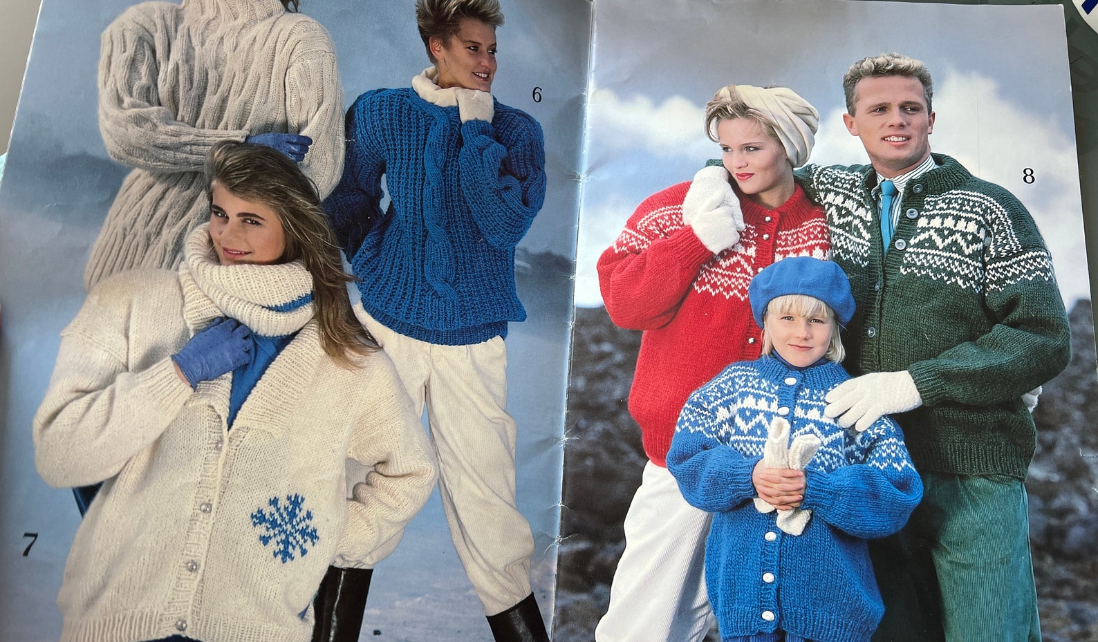 1987 Reynolds Lopi Iceland Yarn Brochure Hand Knitting Sweaters for the ...