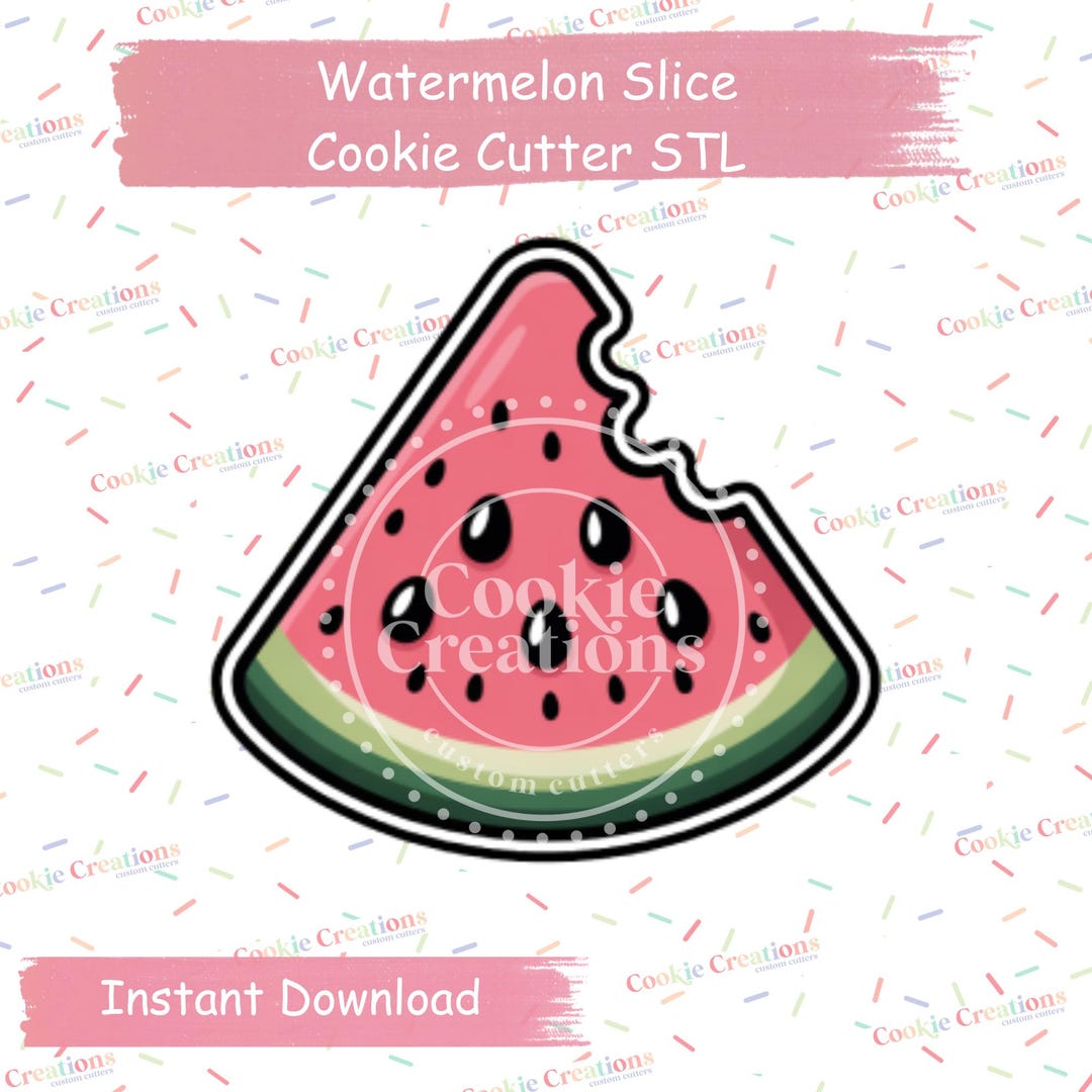 Watermelon Cookie Cutter STL File: 3D Printing Digital Download - Etsy