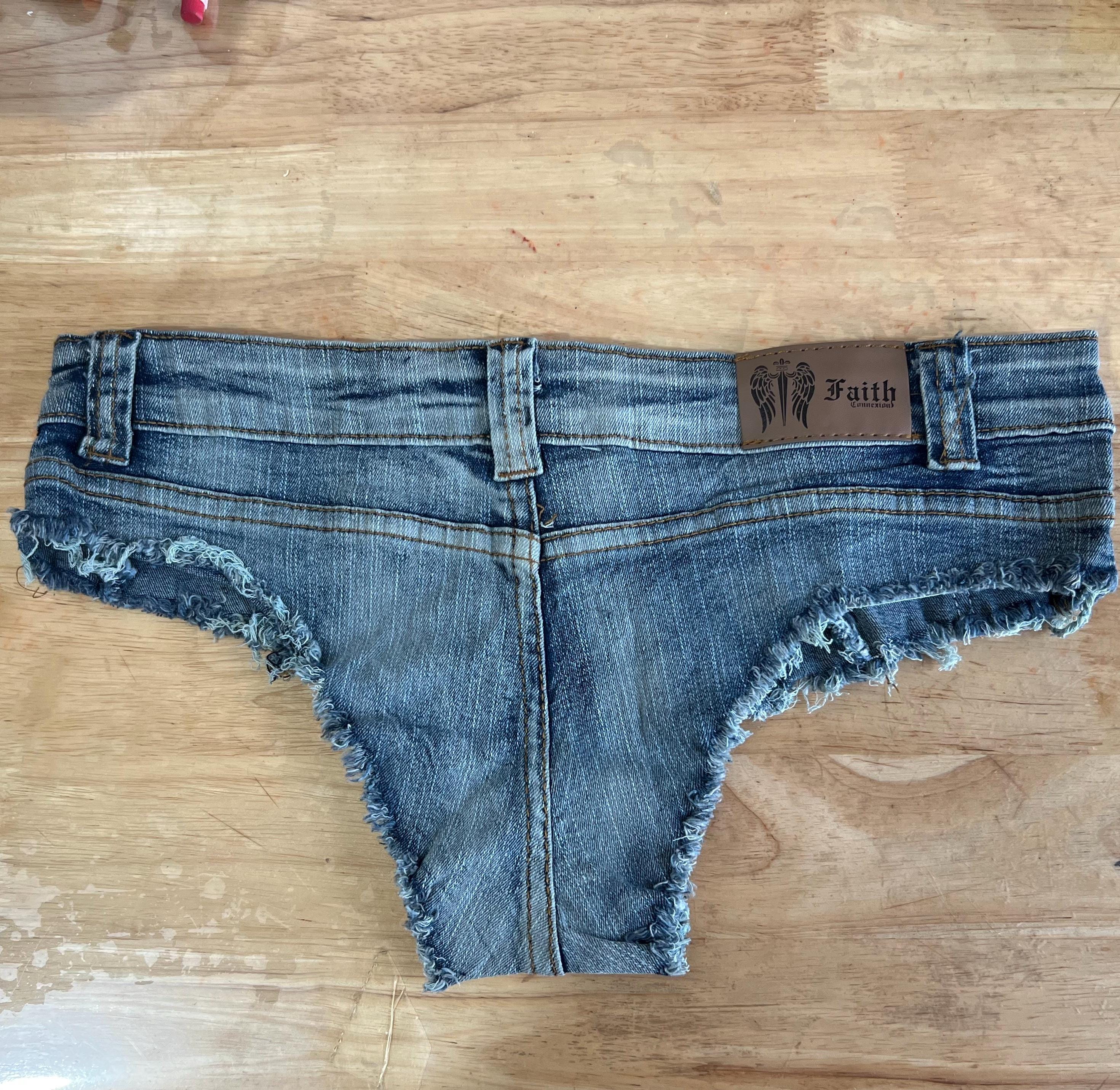 Women Sexy Thong Jeans Short, Lady Micro Jeans Short, Women Sexy Low ...