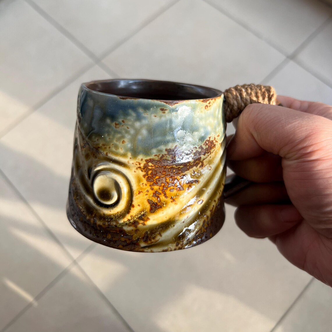 Handmade Van Gogh Artwork Cup, Ceramic Coffee Cup, Vintage Coffee Cup ...