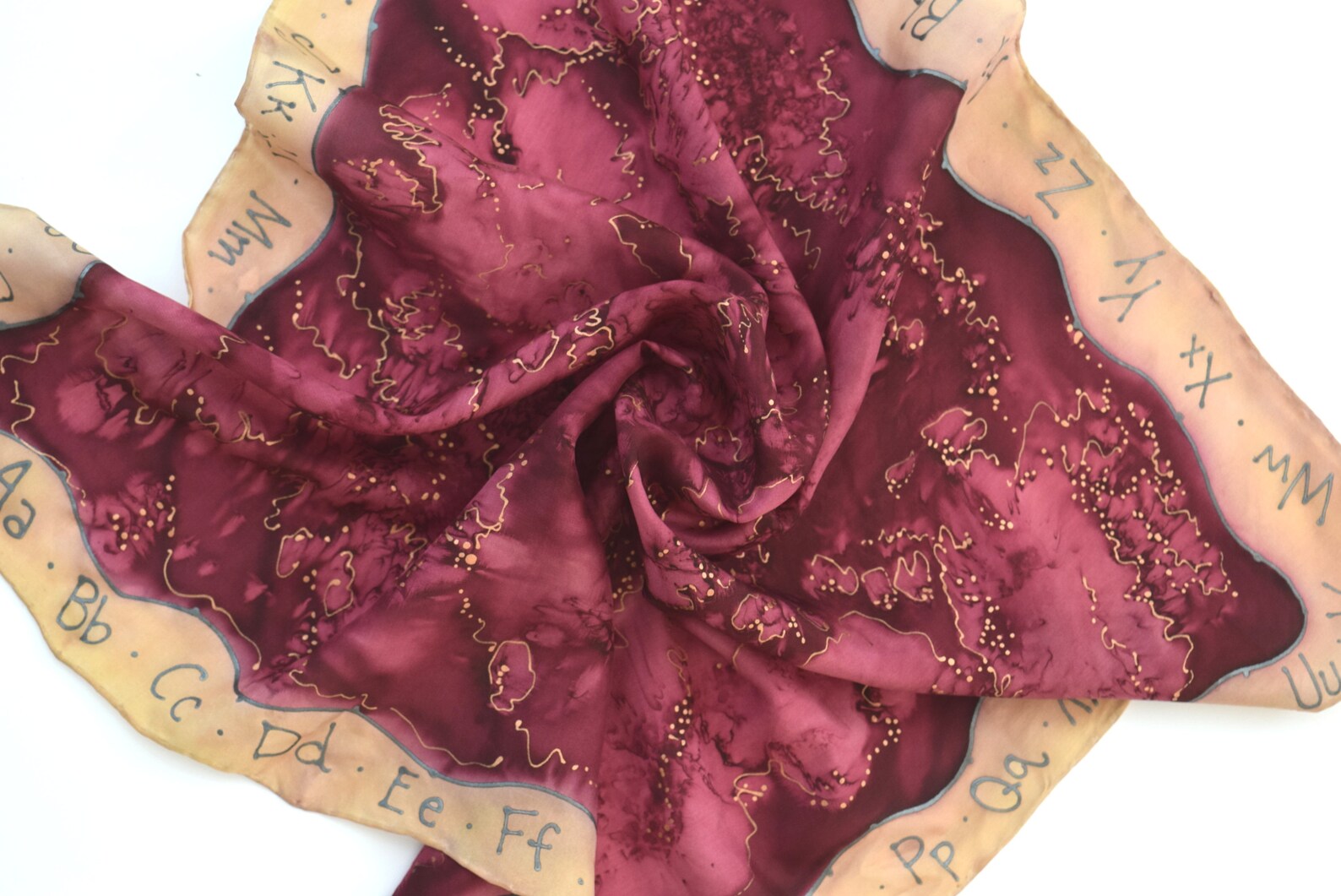 Alphabet Scarf Teacher Scarf Alphabet Bandana - Etsy