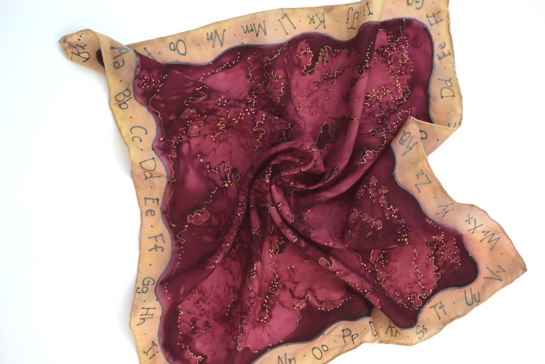 Alphabet Scarf Teacher Scarf Alphabet Bandana - Etsy