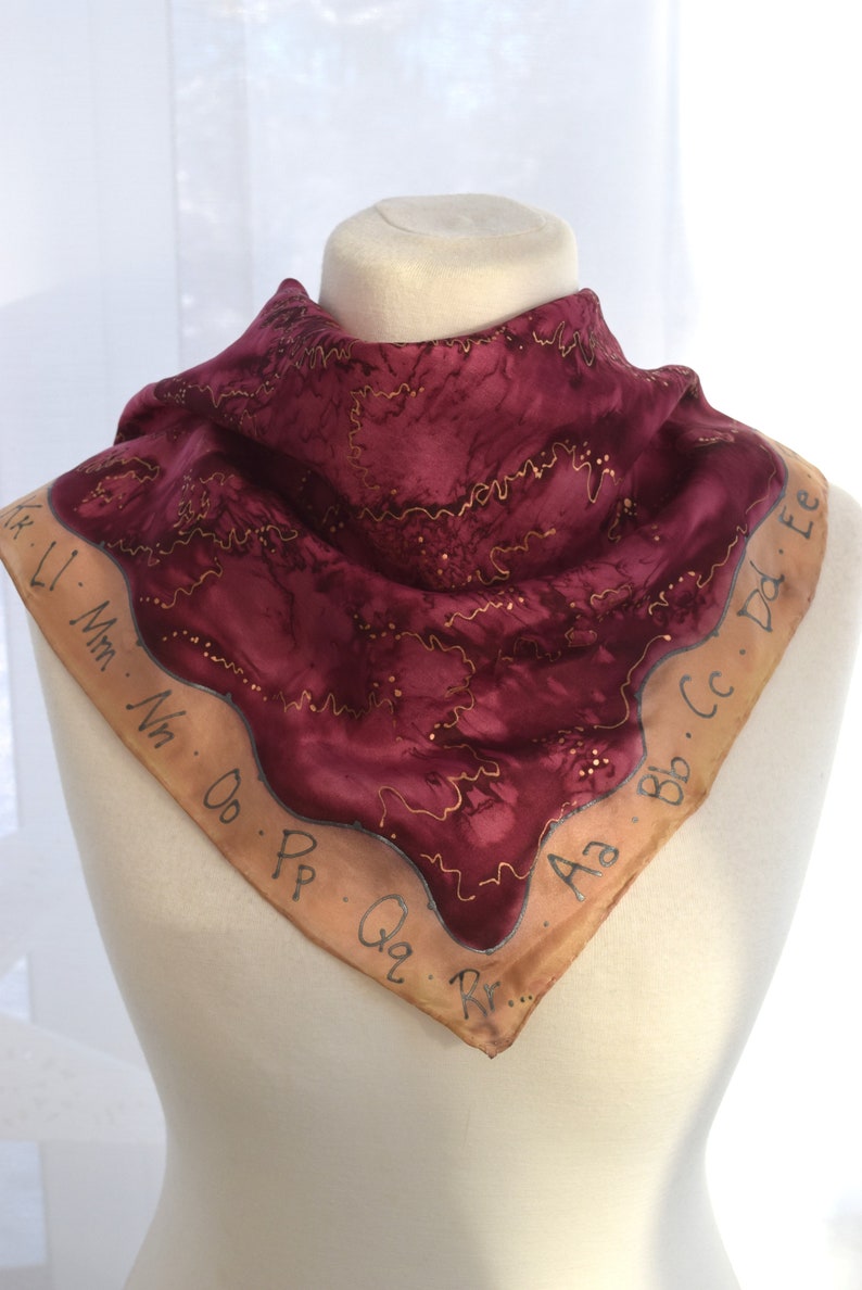 Alphabet Scarf Teacher Scarf Alphabet Bandana - Etsy