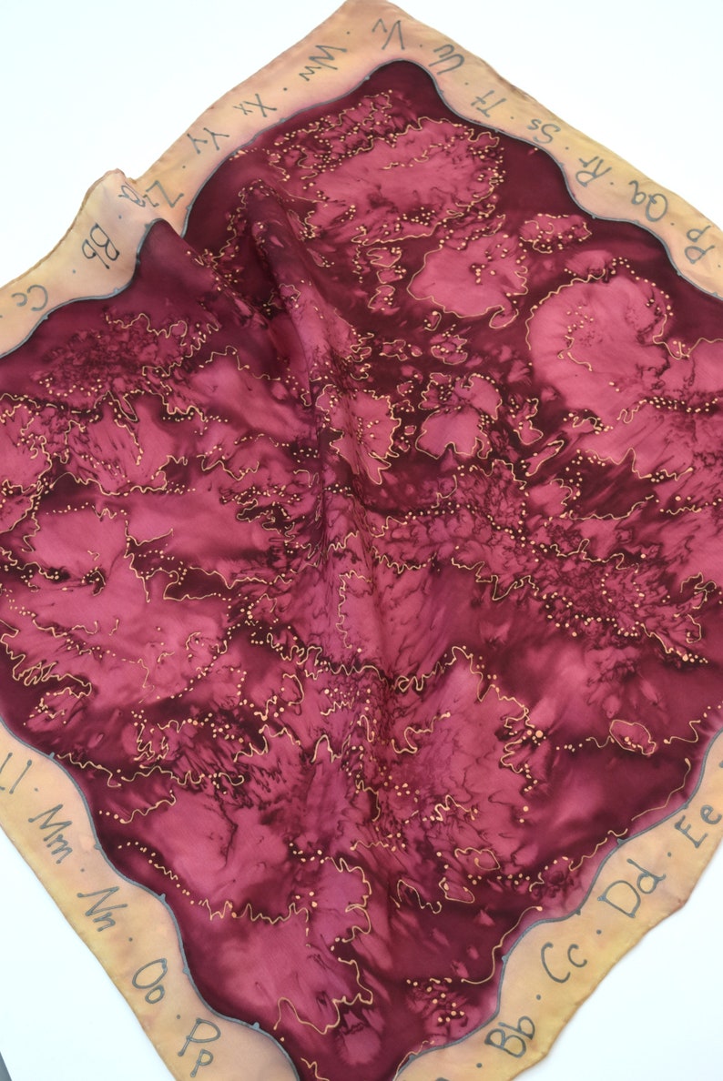 Alphabet Scarf Teacher Scarf Alphabet Bandana - Etsy