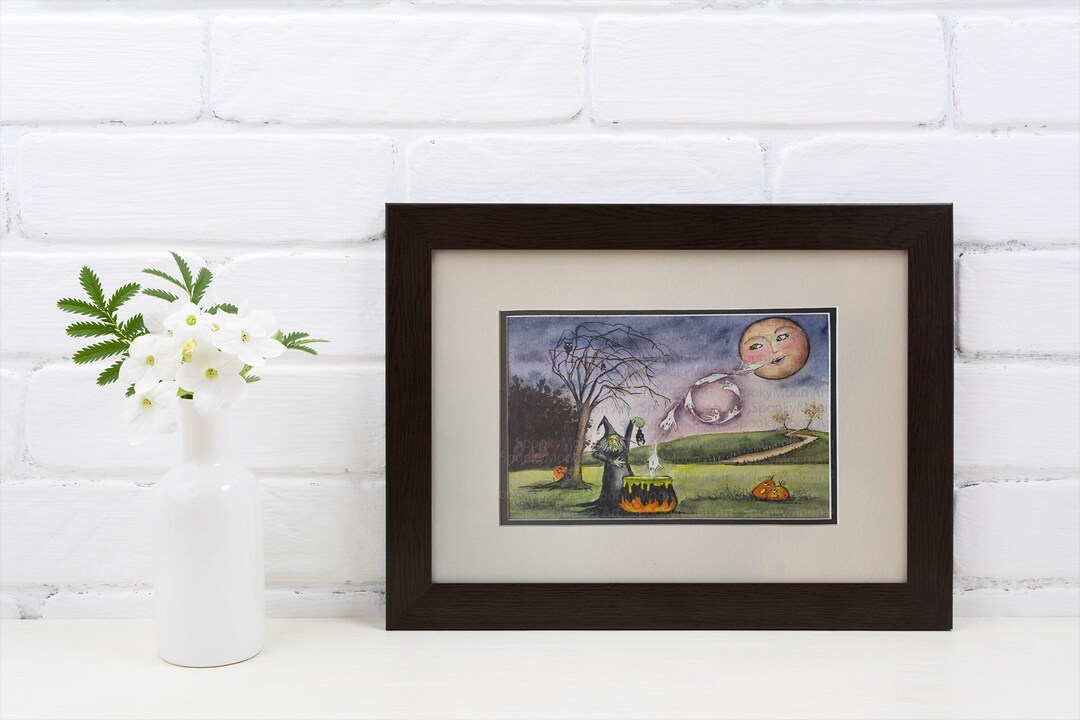 Ghost Soup, A Witch Halloween Art Print, Original Design Limited ...