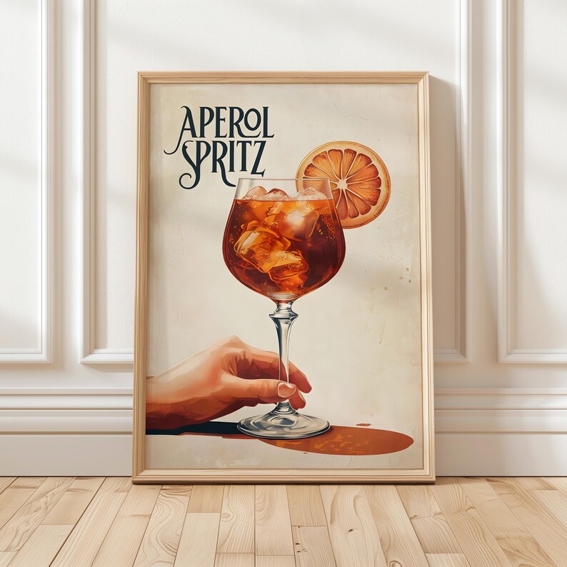 Vintage Aperol Spritz Print - Etsy