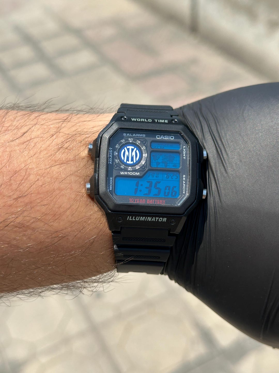 Custom “inter Milan” Modified Watch Based on Casio Ae1200, New in Box ...