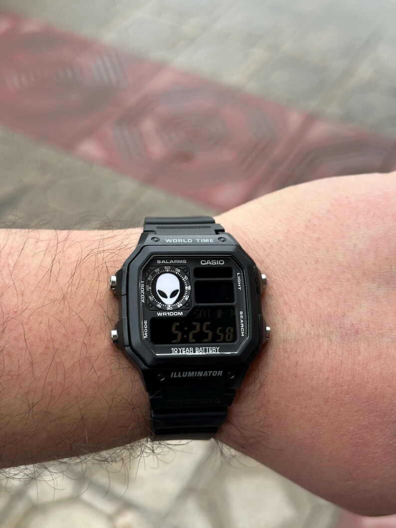 Custom Casio AE1200 “alien” Mod –negative- Filter | World Time Digital ...
