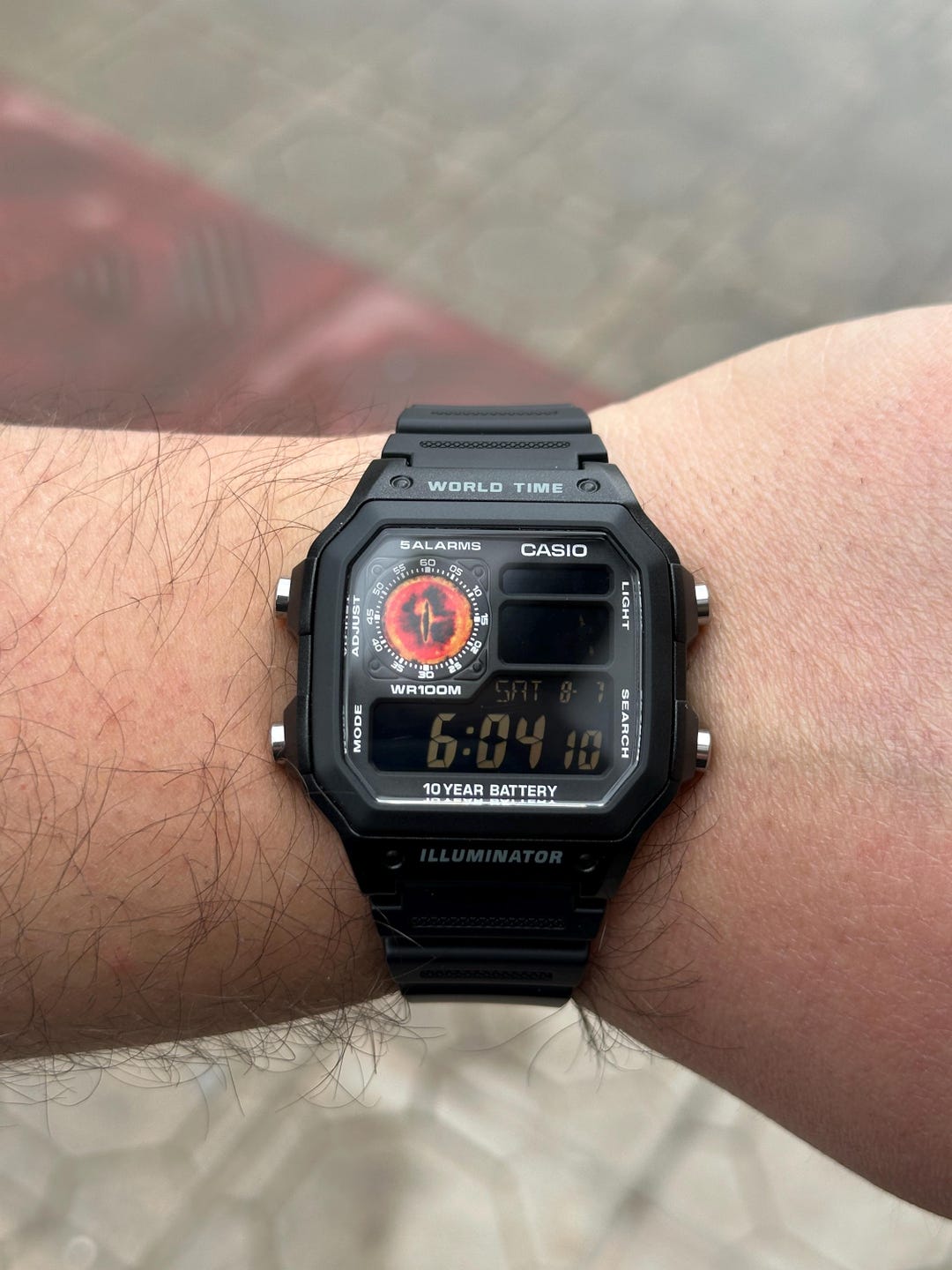 Custom Casio AE1200 “sauron” Mod –negative- Filter | World Time Digital ...