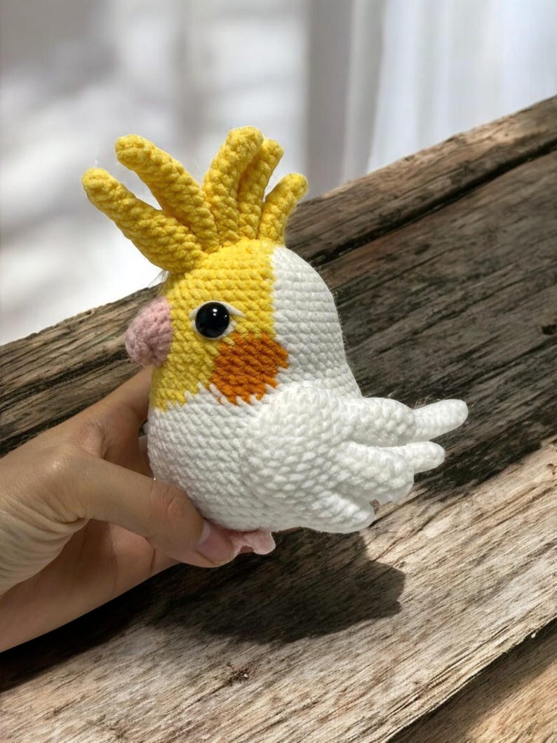 Cockatiel Crochet Pattern PDF in English, Cockatiel Amigurumi Pattern ...