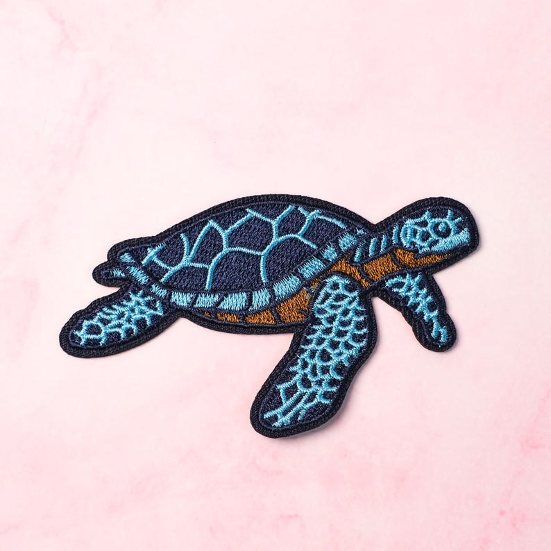 Iron on Ocean Sea Turtle Patch, Under the Sea, Sea Life, Island, Beach ...