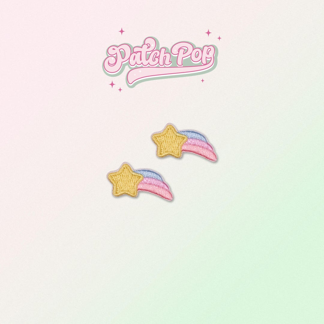 Mini Shooting Stars Embroidered Patch, Cute Patches, Decorative, Stick ...