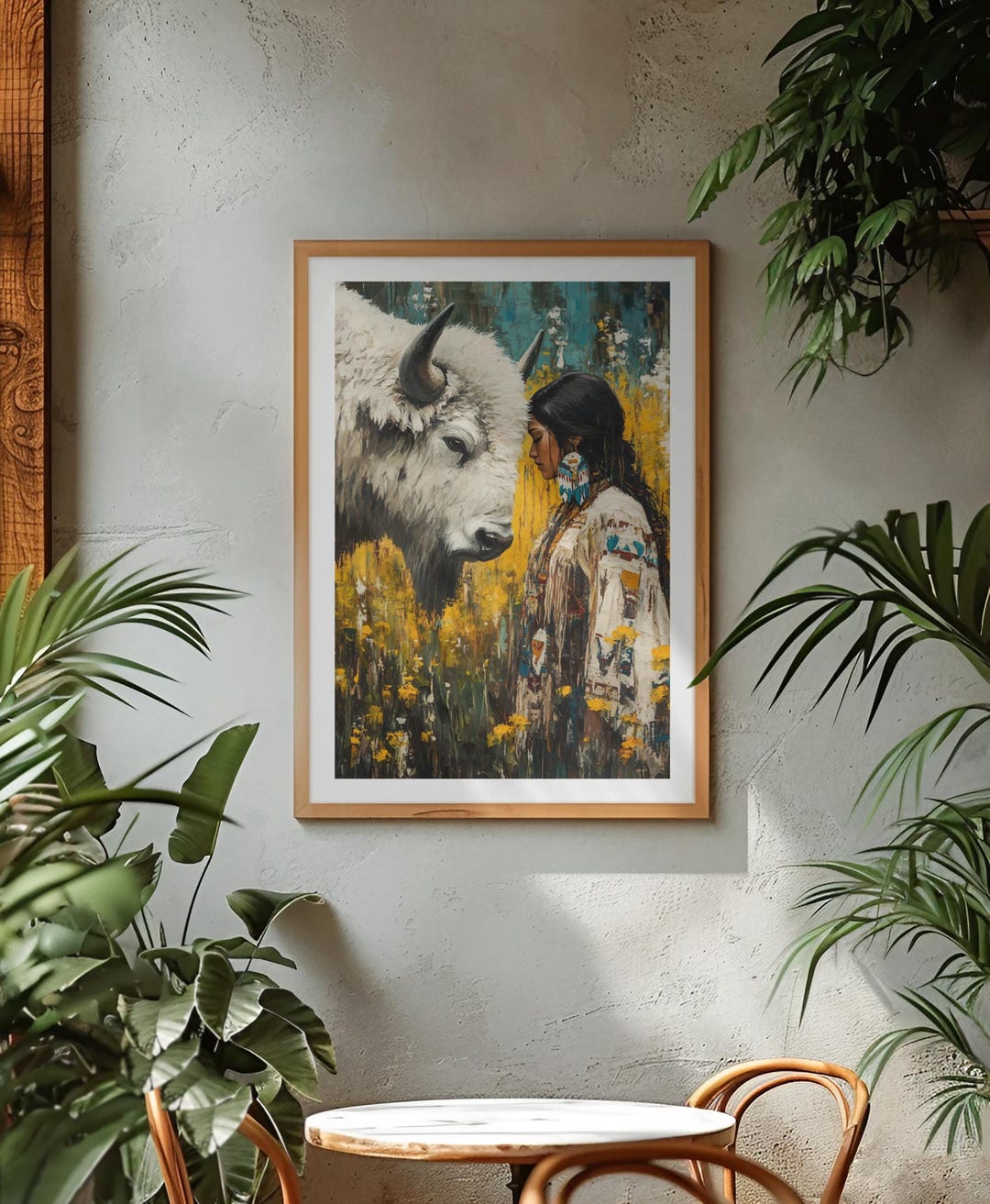 Native American White Buffalo Digital Print - Spiritual Wall Art ...