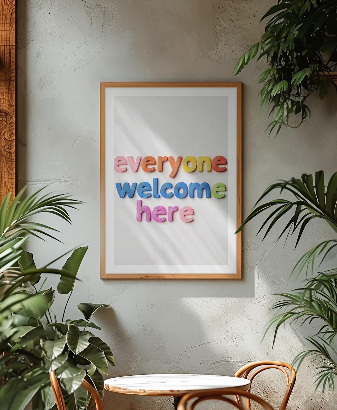 Everyone Welcome Here Digital Print - Colorful Wall Art, Inclusive ...
