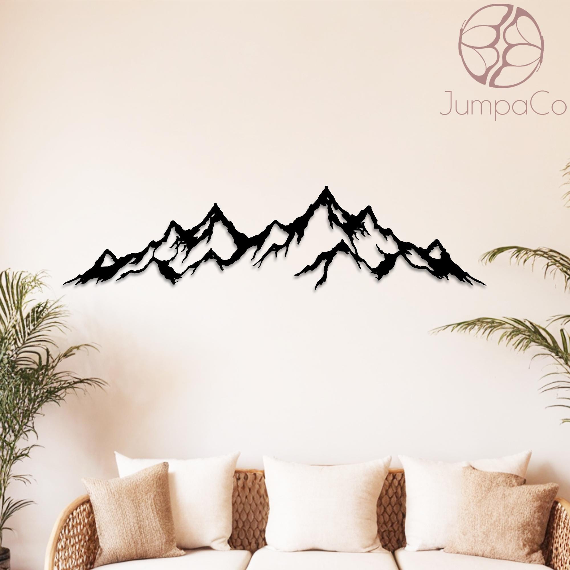 Custom Mountain Range Metal Sign，nature-inspired Mountain Silhouete ...