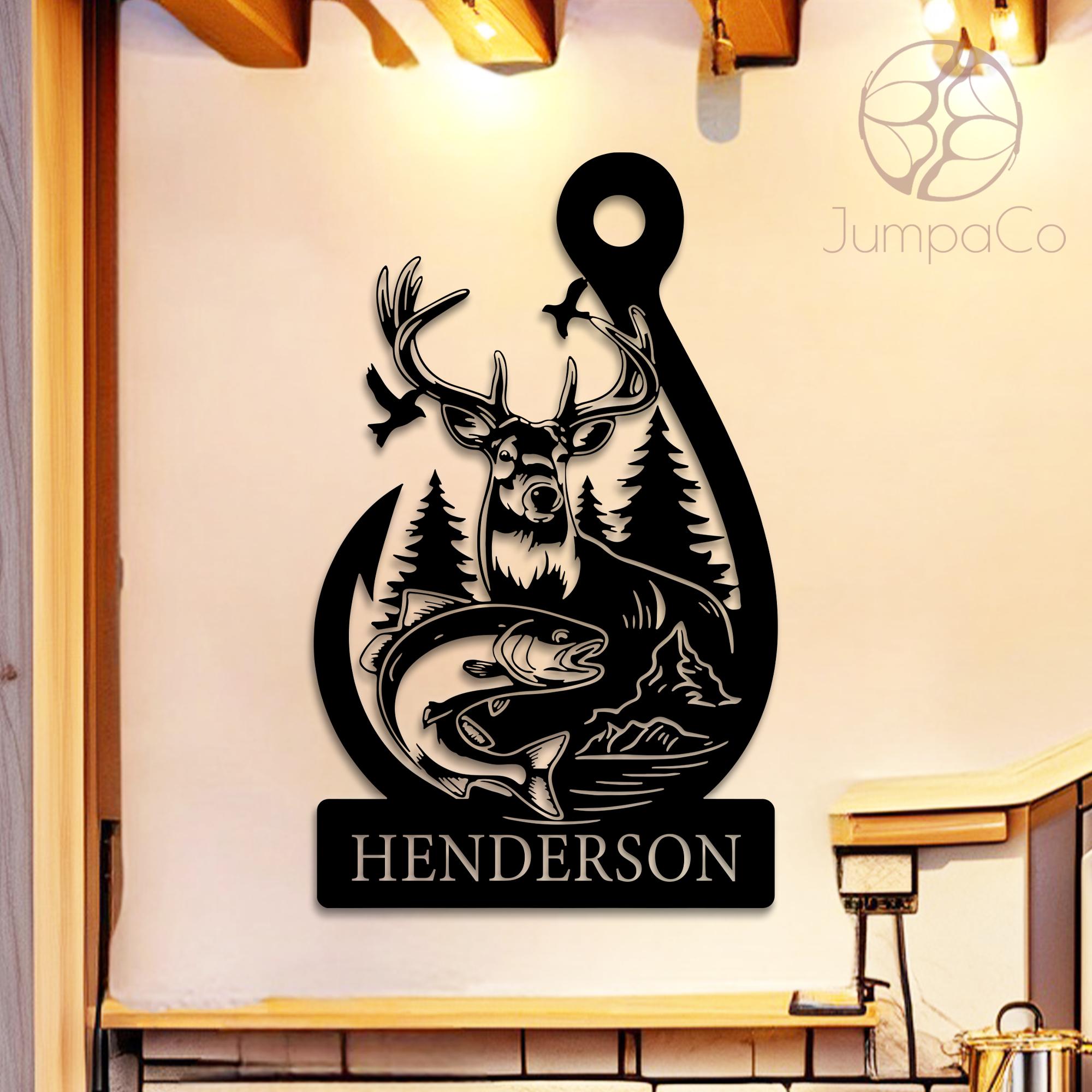Custom Hunting & Fishing Metal Sign，personalized Wilderness Home Metal ...