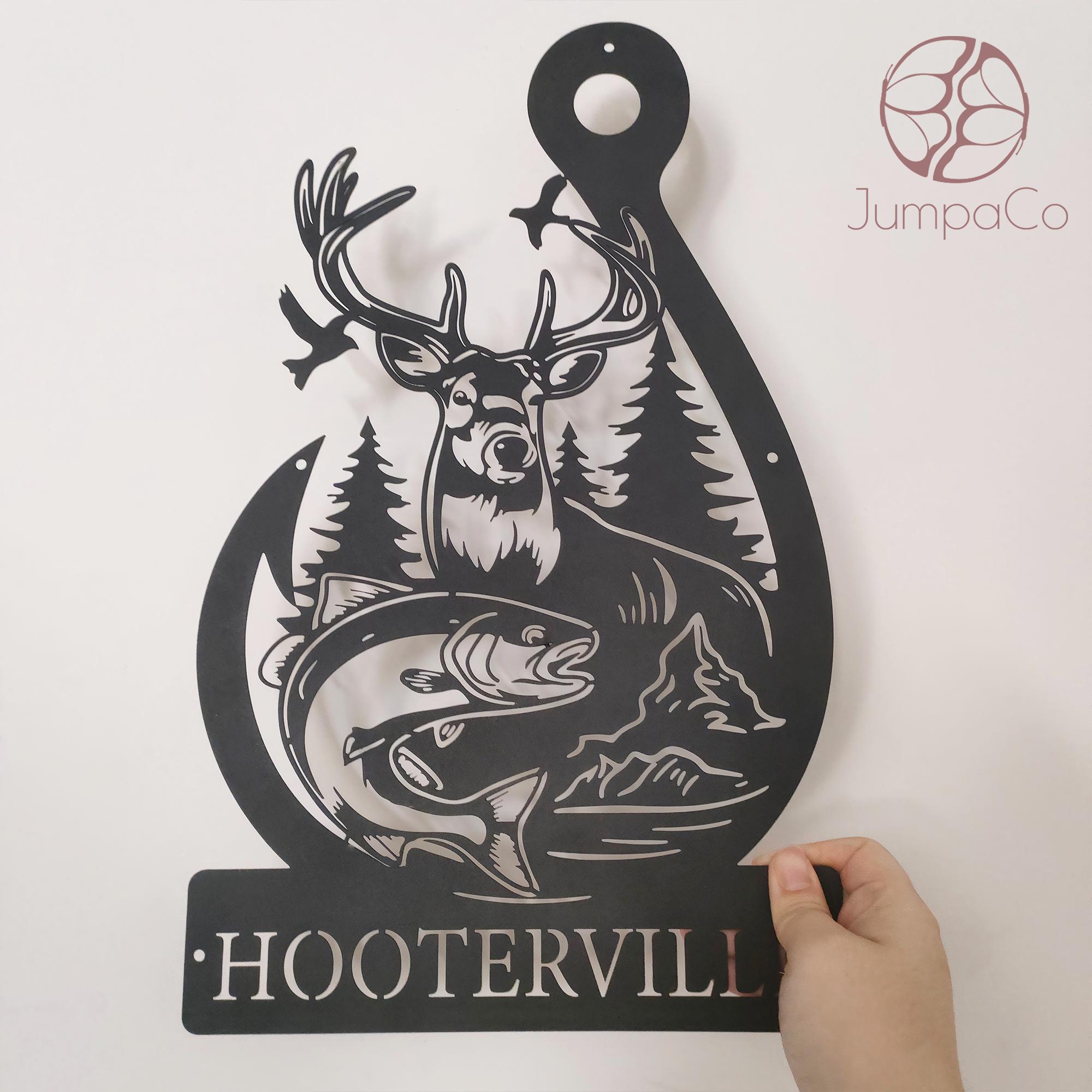 Custom Hunting & Fishing Metal Sign，personalized Wilderness Home Metal ...