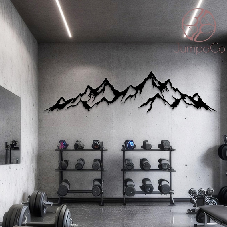 Custom Mountain Range Metal Sign，nature-inspired Mountain Silhouete ...
