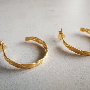 Gold Hoops Half Hoop Earrings Stud Half Hoop Gold Open Hoop - Etsy