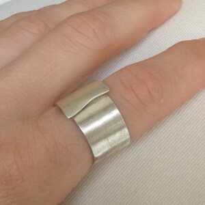 Sterling Silver Wide Band Open Ring Minimalistic Ring Contemporary ...