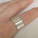 Sterling Silver Wide Band Open Ring Minimalistic Ring Contemporary ...