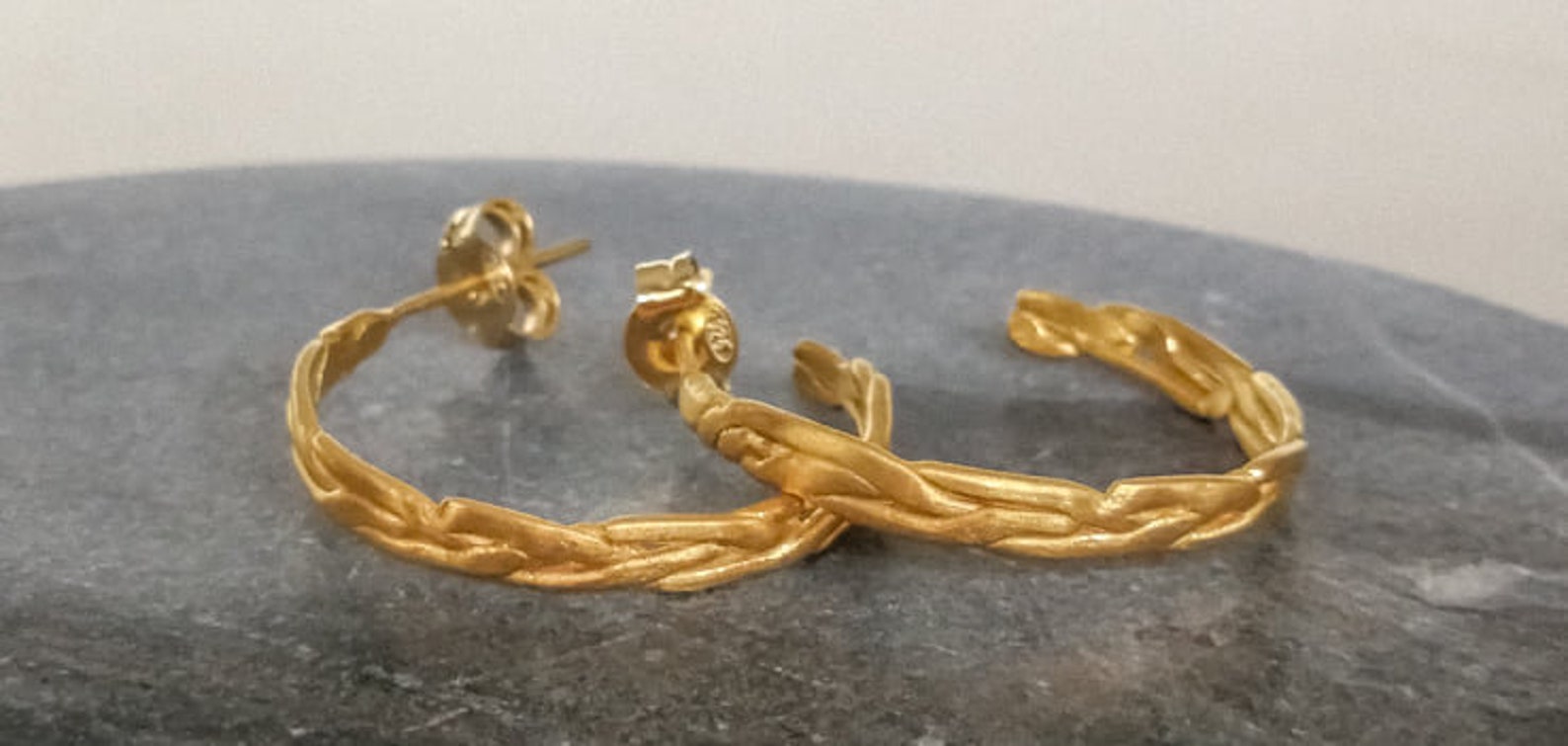 Gold Hoops Half Hoop Earrings Stud Half Hoop Gold Open Hoop - Etsy