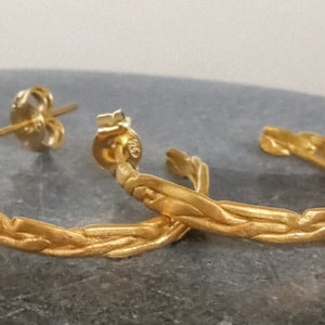 Gold Hoops Half Hoop Earrings Stud Half Hoop Gold Open Hoop - Etsy