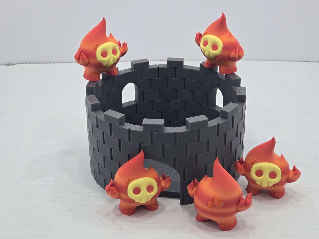 Fire Elemental Miniature – 3D Printed Dnd Figure - Multicolor FDM Mini ...