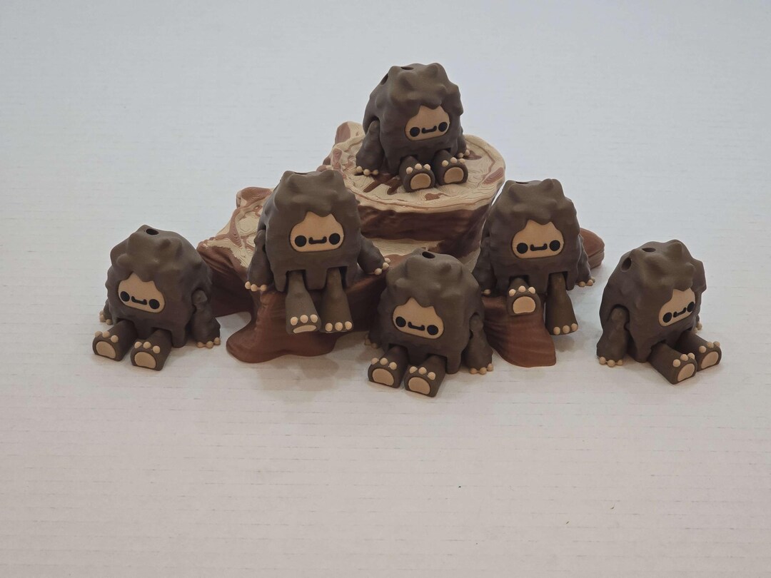 Flexi Bigfoot – Poseable 3D Printed Toy | Articulated Cryptid Keychain ...