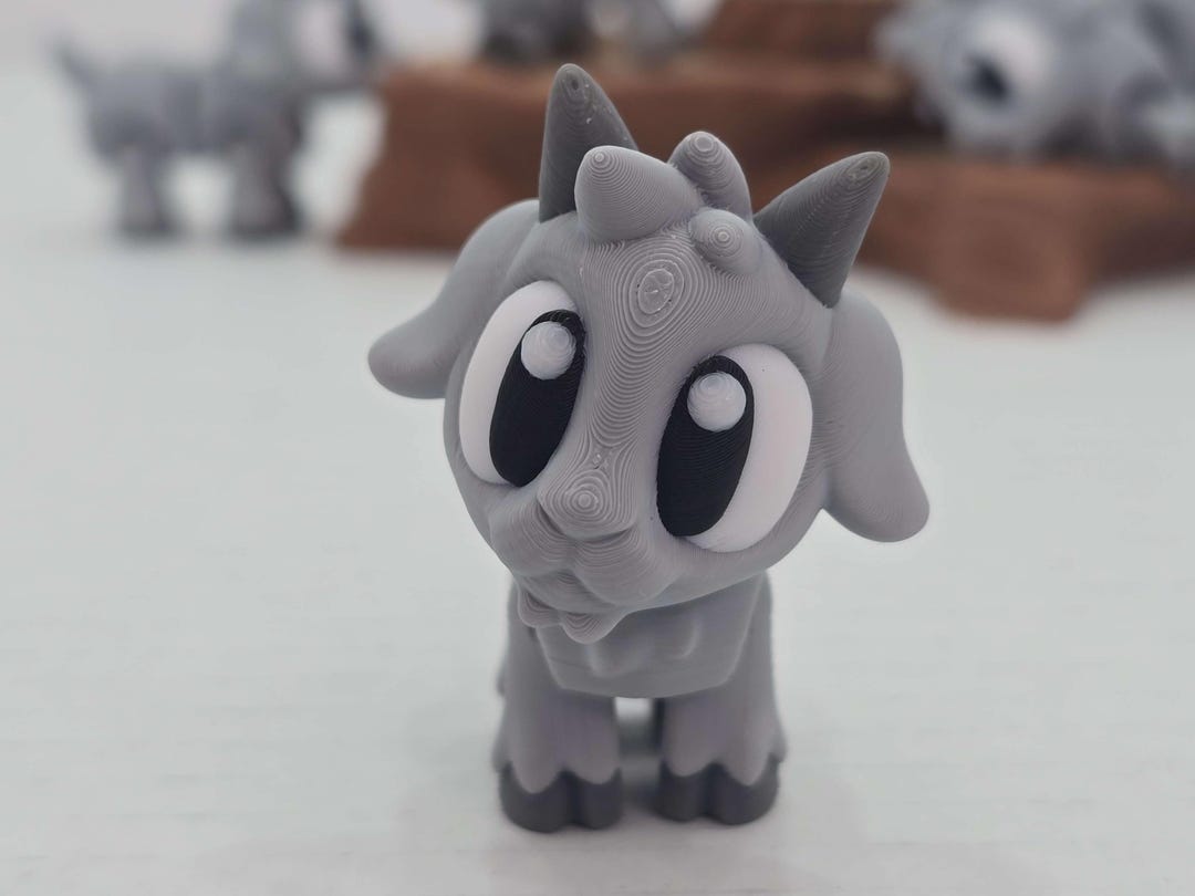 Flexi Goat – Articulated 3D Printed Figure - Tiny Fidget Toy, Keychain ...