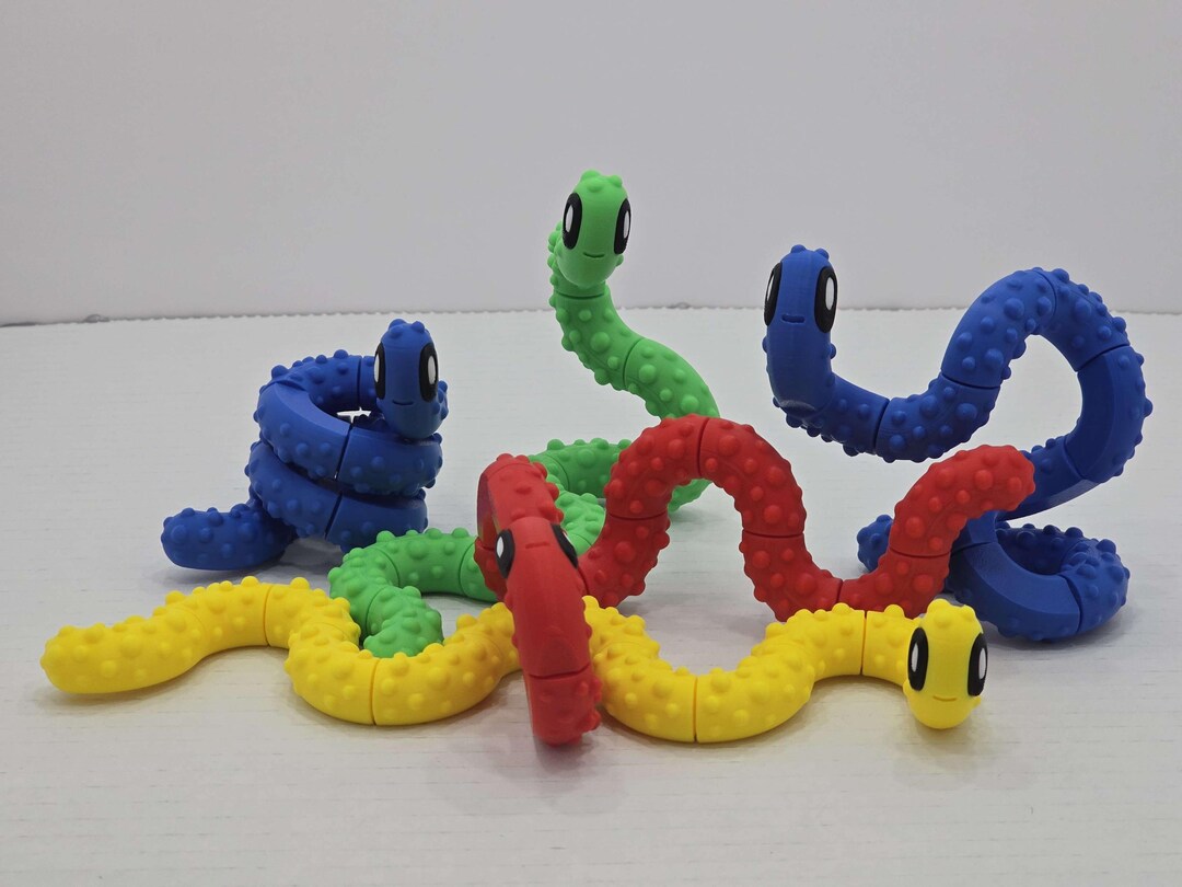 Blob Noodlers – 3D Printed Fidget Toys | Twistable, Poseable Worm Blobs ...