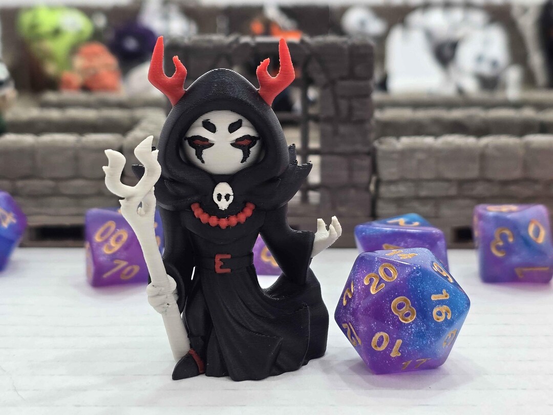 3D Printed Dark Wizard Miniature: Dnd Mini Boss, TTRPG Enemy - Etsy