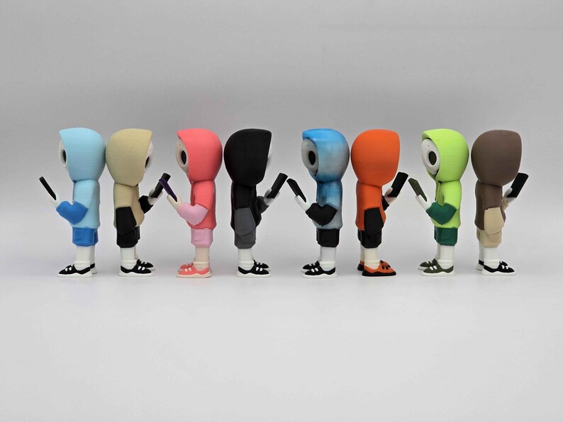3D Printed Hazy Art Toy Figurine: Desk Buddy, Collectible Figure - Etsy