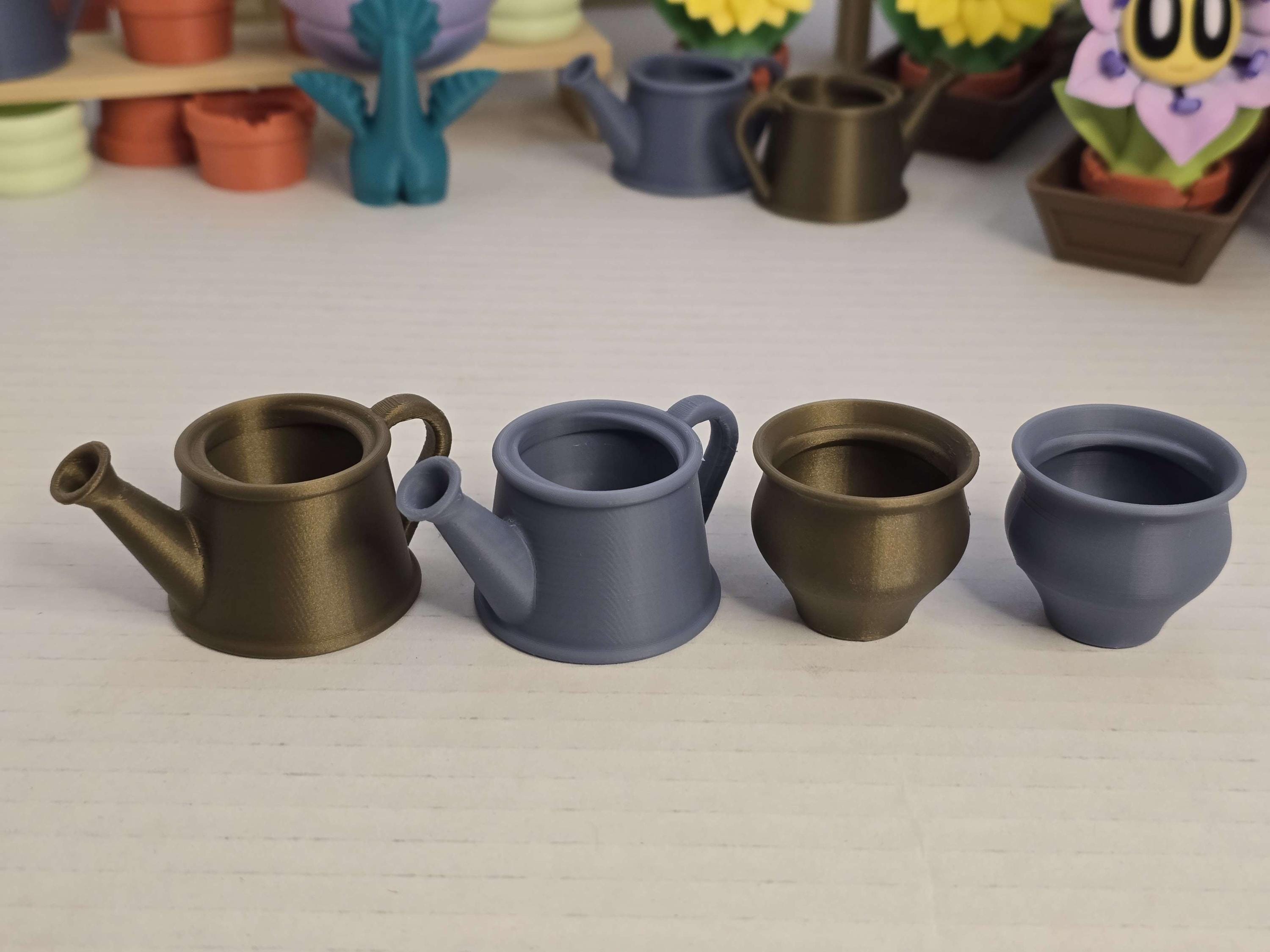 Blob Flowers – 3D Printed Flower Characters With Lock-in Pots - Etsy
