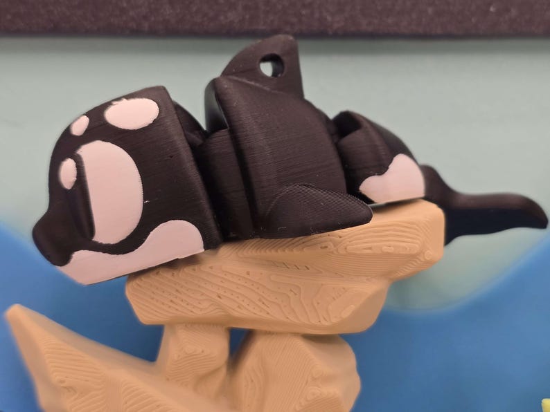 Flexi Killer Whale Keychain – 3D Printed Articulated Orca | Ocean Desk ...