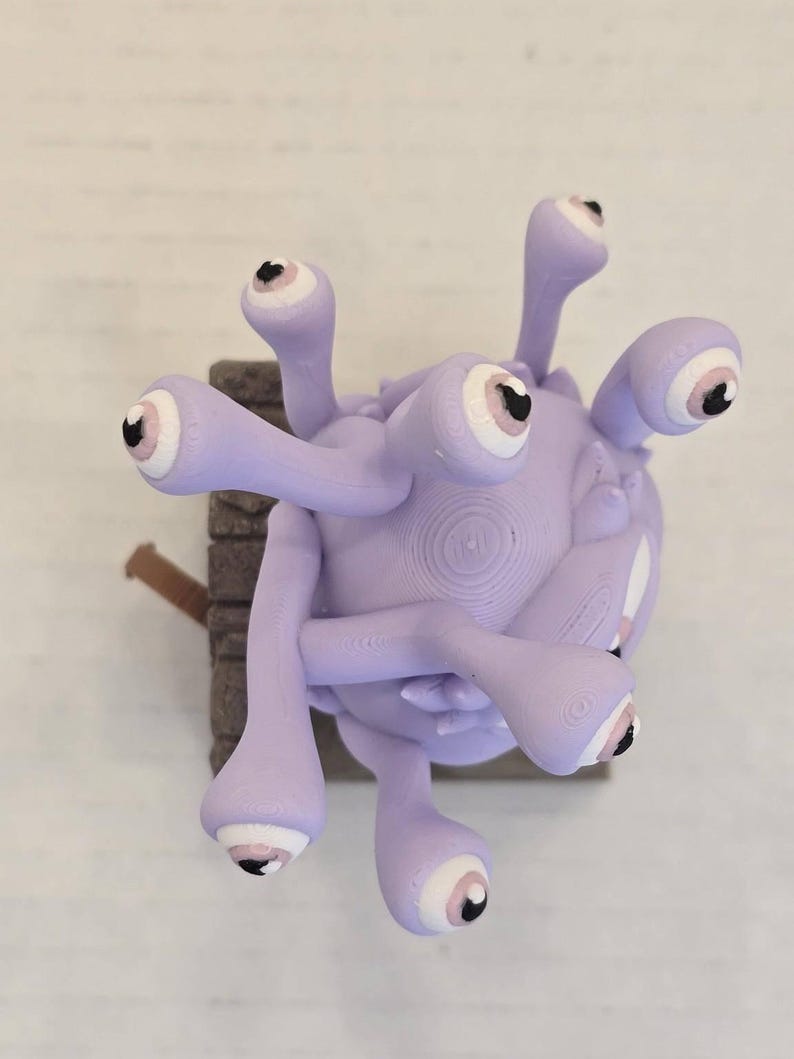 3D Printed Floating Aberrant Eye Horror Miniature - D&D Boss, 2x2 Grid ...