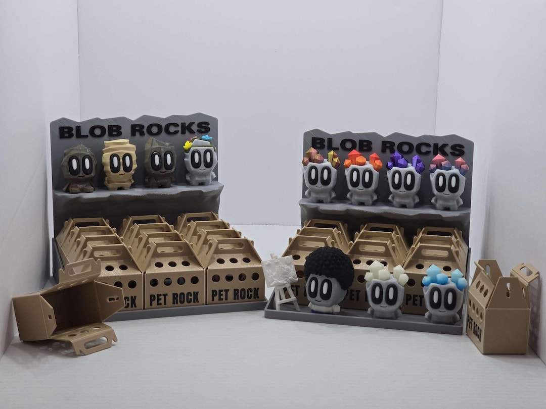 Blob Rocks – 3D Printed Rock Creatures With Carrier - Etsy