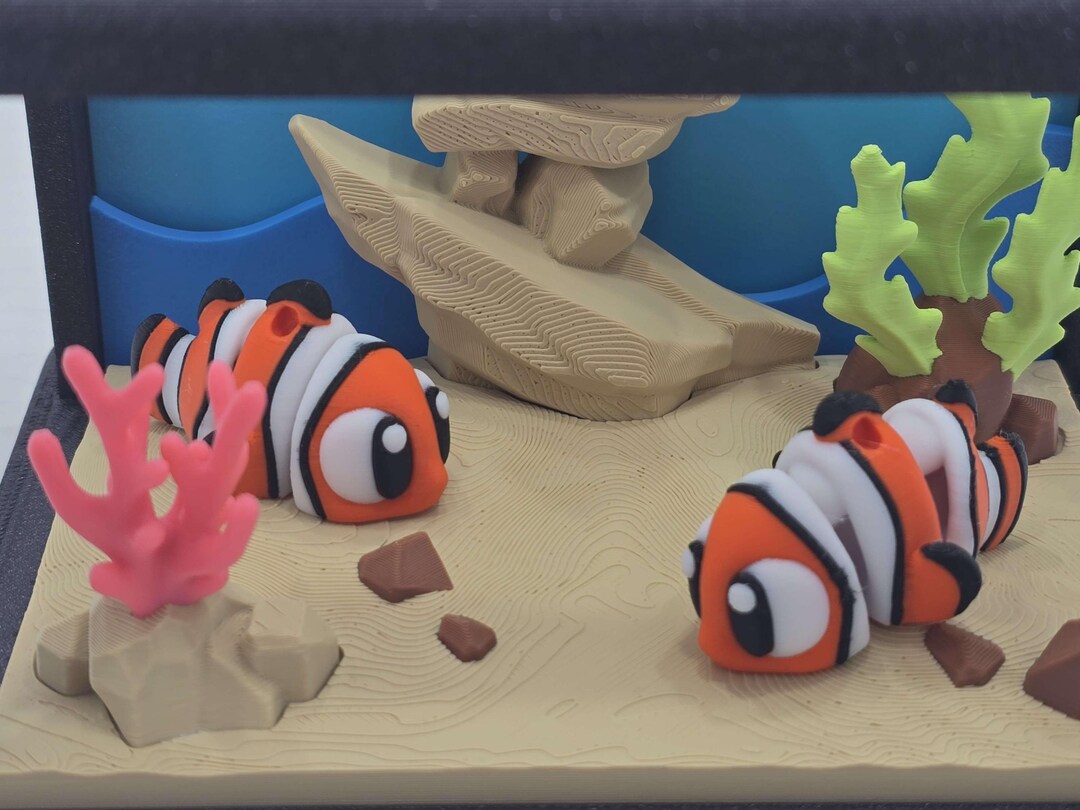 3D Printed Articulated Clownfish: Flexi Fidget Ocean Pet - Etsy