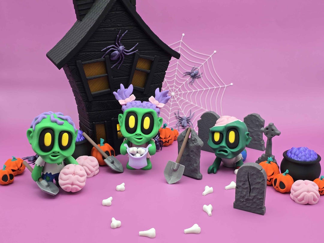 Blob Zombies – Articulated 3D Printed Halloween Figures - Etsy