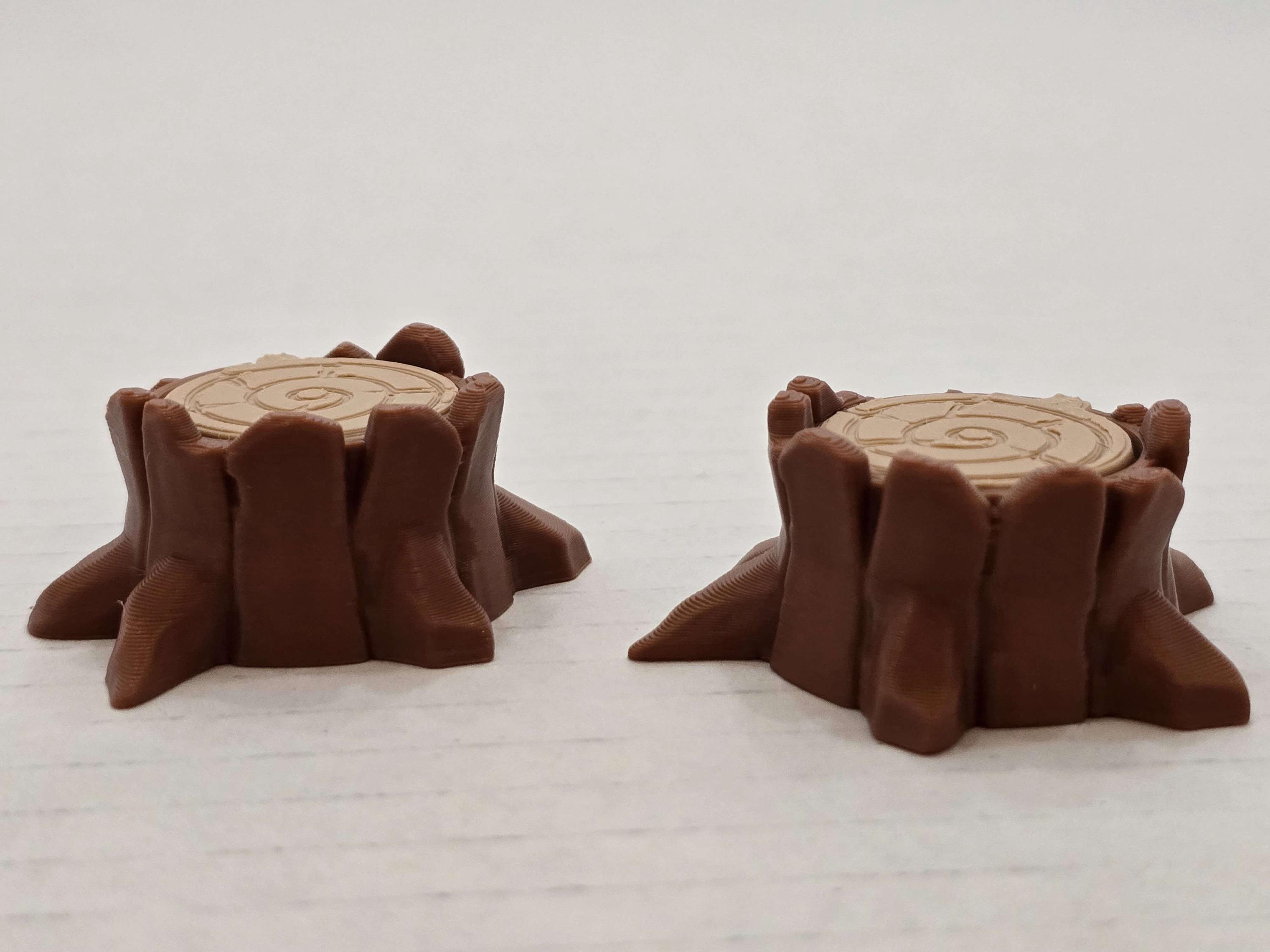 Mini Stump Prop – 3D Printed Display Base for Creatures, Dioramas, or ...