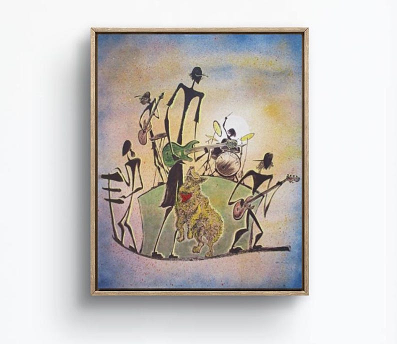 Stick Figure Reggae Band Print Roots Rock Reggaerock Wall Art Cocoa the ...