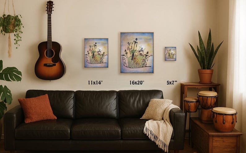Stick Figure Reggae Band Print Roots Rock Reggaerock Wall Art Cocoa the ...