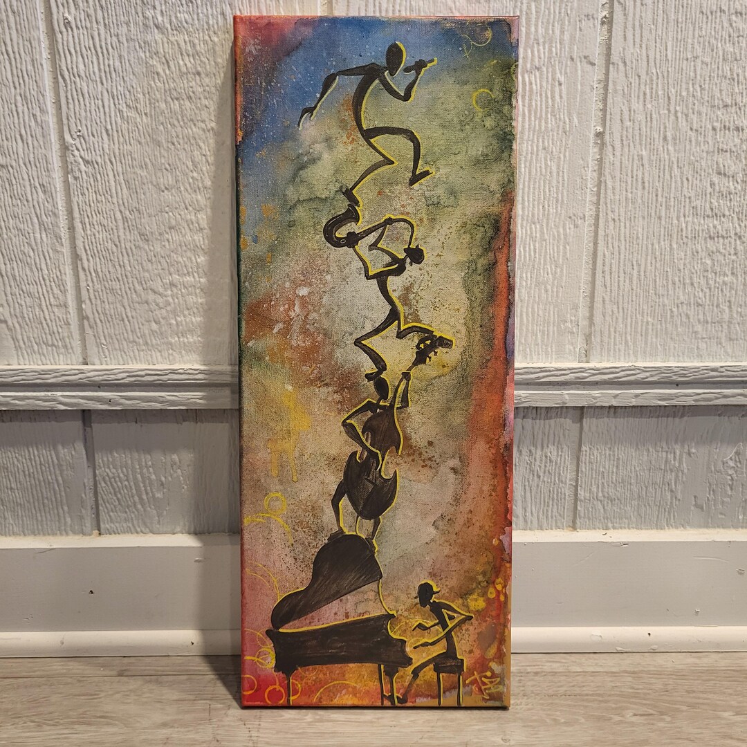 JAZZ STACKS Vol 2 Original Painting - Jazzy Wall Art Gift for Music ...