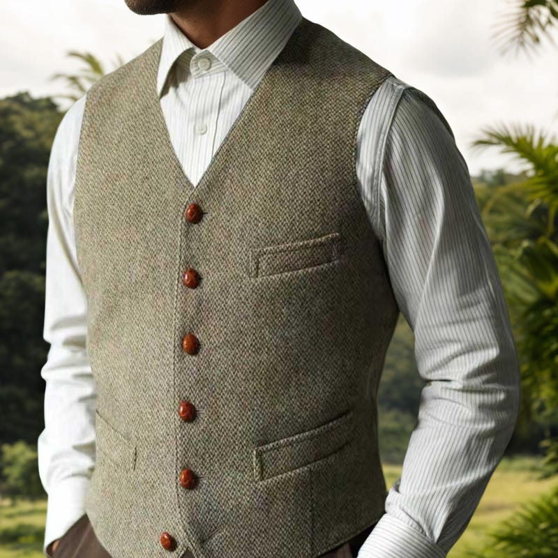 Mens Herringbone Waistcoats - Etsy