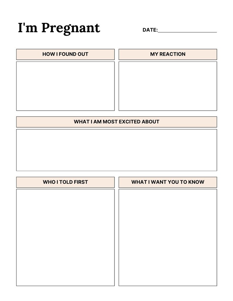 Editable and Printable Pregnancy Tracker and Baby Prep Planner ...