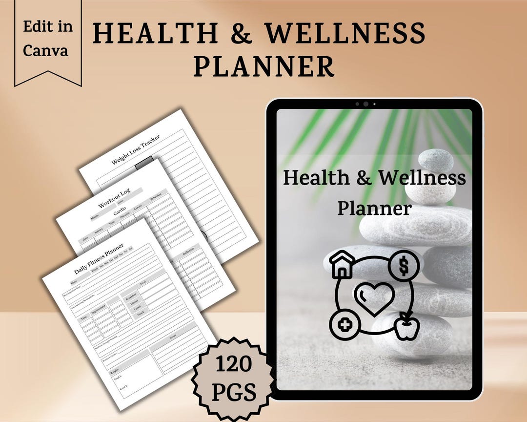 Editable and Printable Health and Wellness Planner | Daily Fitness and ...