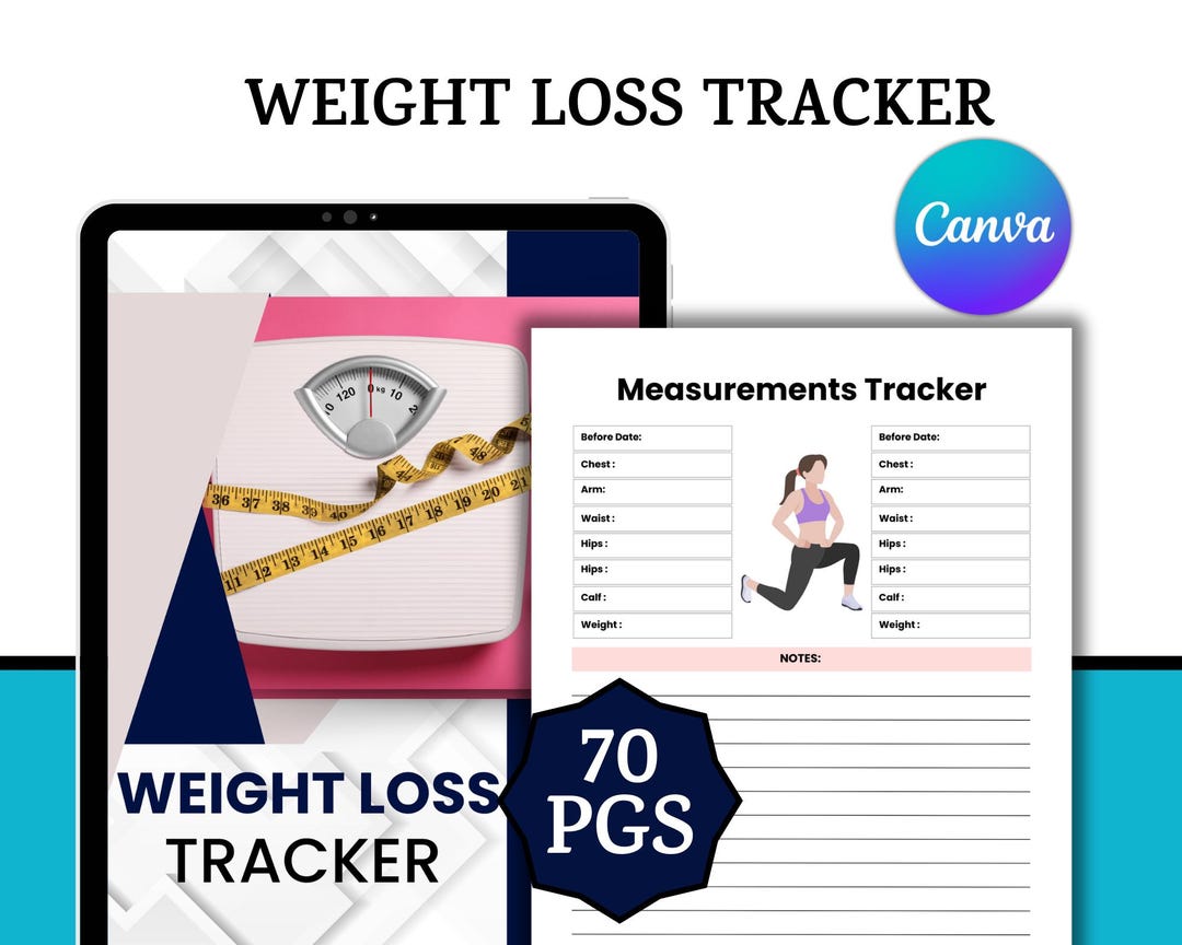 Editable and Printable Weight Loss Planner | Fitness Tracker and Goal ...