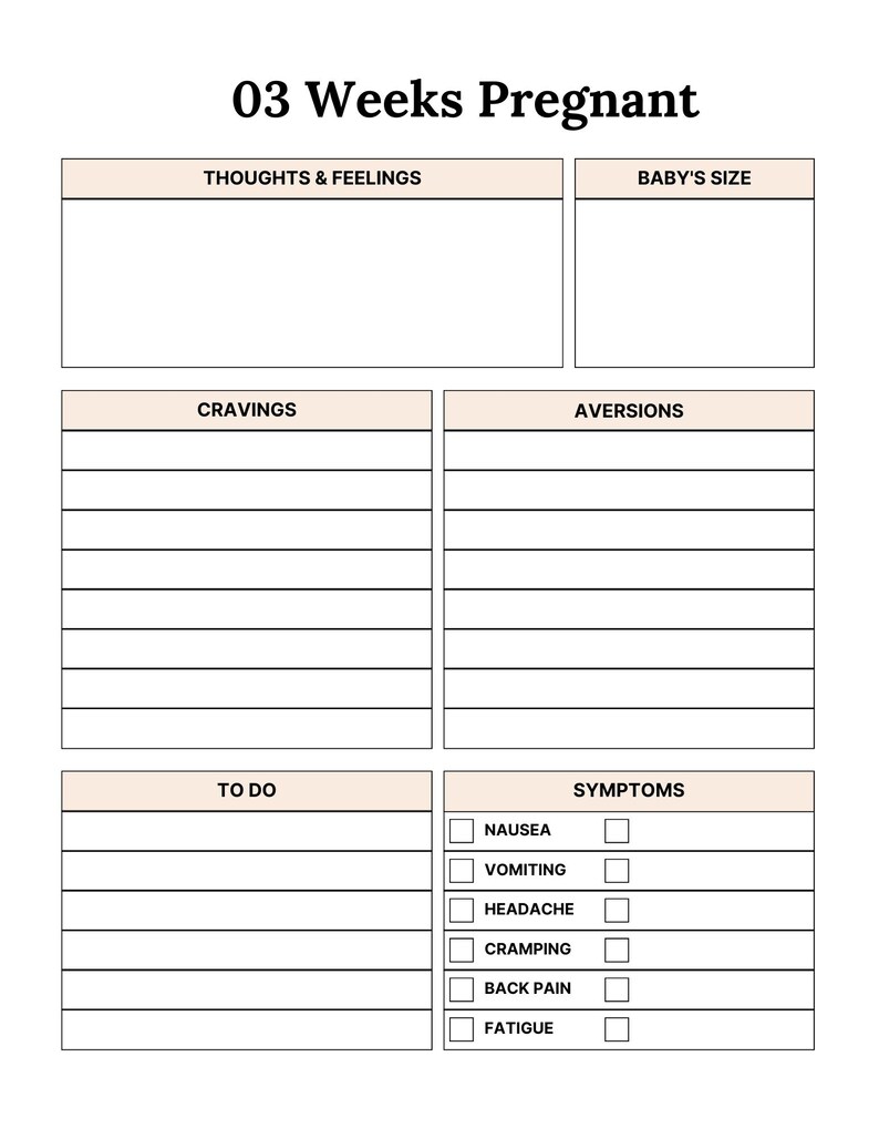 Editable and Printable Pregnancy Tracker and Baby Prep Planner ...