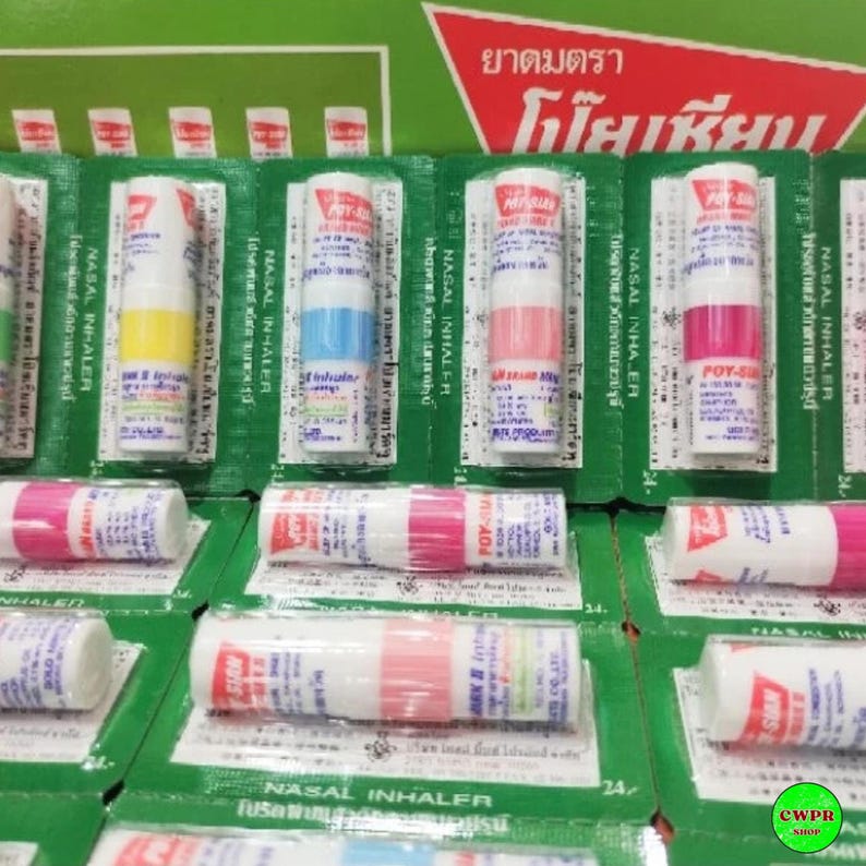 Poy Sian Thai Nasal Inhaler 6-pack – Popular in Thailand Aromatherapy ...