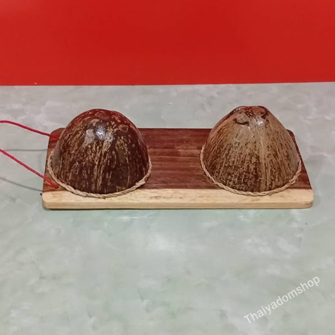 Thai Coconut Shell Foot Massager – Double Foot Reflexology Tool ...